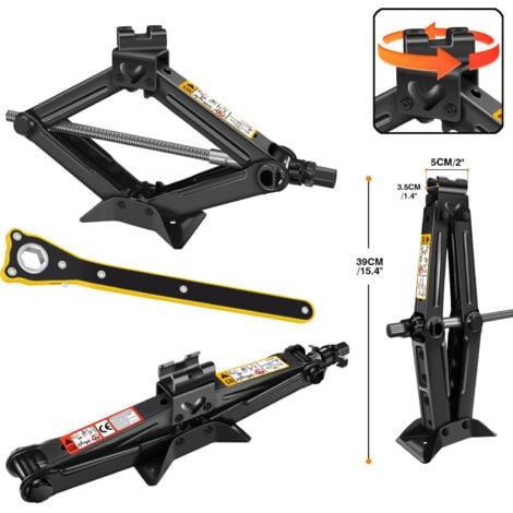 4500 lb RV Car Trailer Stabilizer Leveling Scissor Jack With Spanner ...