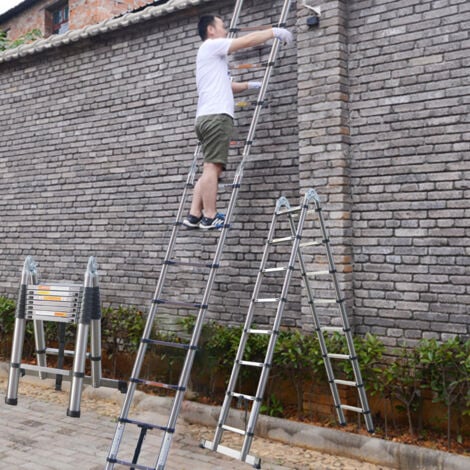 Telescopic Extendable 16 Step Folding Workshop Extension 5m(2.5+2.5m ...