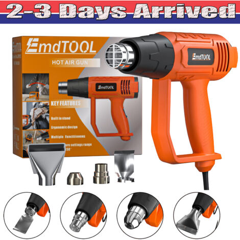 Heat Gun 2000W Hot Air Gun 4 Nozzles Professional Remove Paint Varnish ...