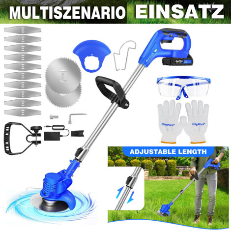 Electric Grass Trimmer Garden Lawn Heavy Duty Weed Strimmer Cordless ...