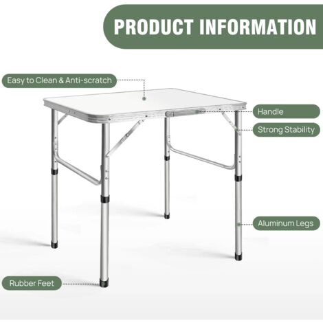 2.6 Foot Folding Car Boot Market Folding Camping Table Buffet Garden ...