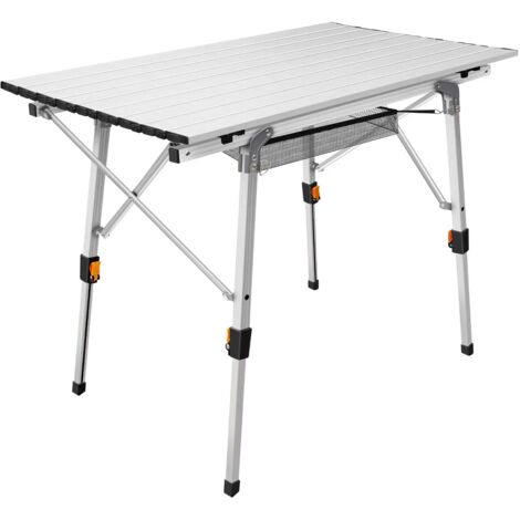Camping Desk Roll-up Aluminium Folding Picnic Table Outdoor BBQ Party w ...