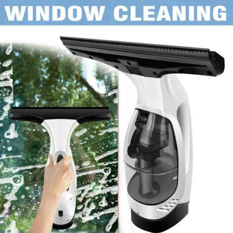Cordless Window Vacuum Rechargeable Mirror Glass Cleaner Squeegee 2.0Ah ...