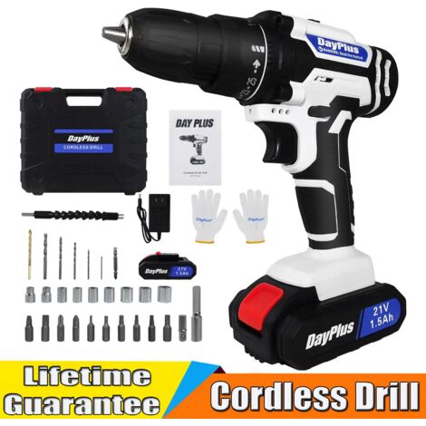 Cordless Drill Electric Screwdriver Rechargeable Small Handheld Drill 2 ...