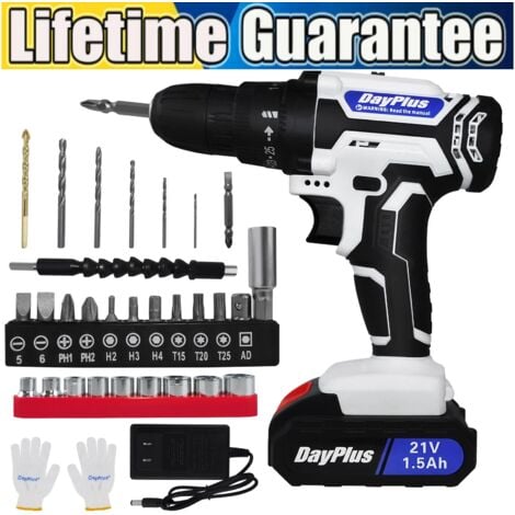 NEW Cordless Screwdriver Drill Kit Electric Rechargeable Power Tool Set ...
