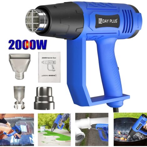 2000W Temperatures Adjustable Hot Air Gun Electric Heat Gun Shrink ...
