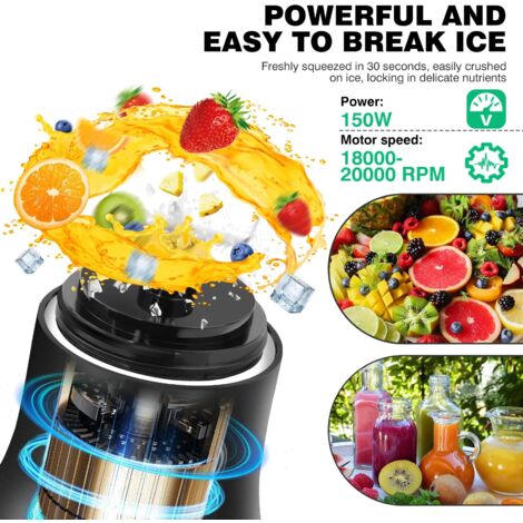 600ml Mini Fruit Juicer Electric Juice Maker Portable Blender Smoothie ...
