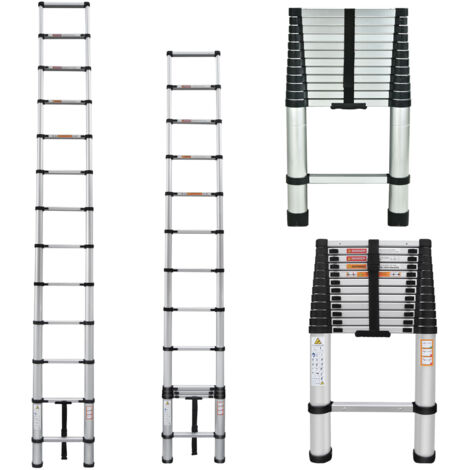 Aluminum Folding Ladder 5M Telescoping Collapsible Roof Climb Ladders ...