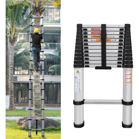 5M/16.4ft Tall Telescoping Ladder Extension Collapsible Ladders ...