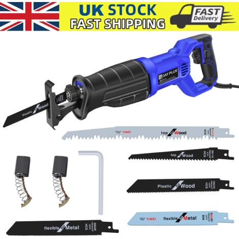 Reciprocating Saw 2600W Variable Speed Sabre Wood Metal Cutting ...