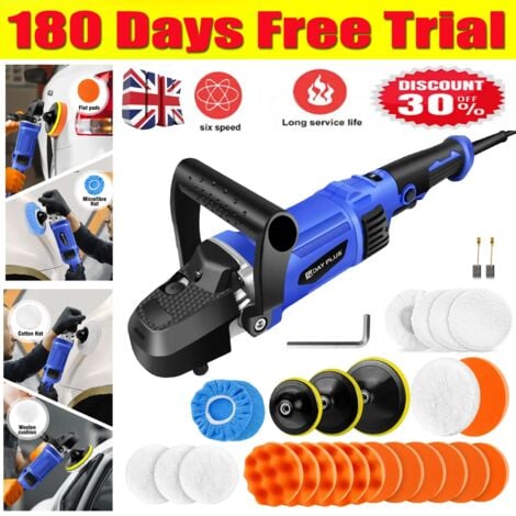 6 Variable Speed, Removable D Handle and Side Handle, Car Polishing Machine