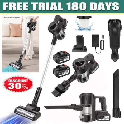 6-IN-1 Cordless Vacuum Cleaner Lightweight 3600W 2X Rechargeable ...