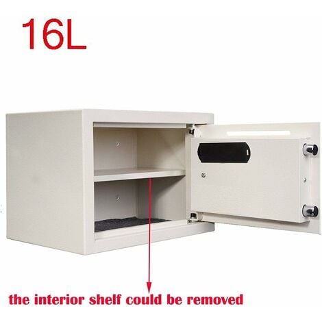 16L Digital Steel Safety Box Safe Electronic Security Coffer Safety ...
