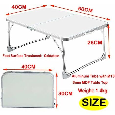 60cm Folding Table,Portable Foldable Small Table with Carrying Handle ...