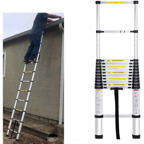 5 Metre Extension Ladder Telescoping Aluminium Portable Compact ...