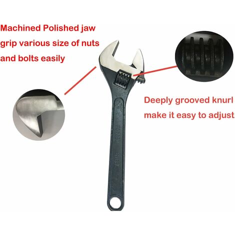 18" Ajustable Spanner (450mm) Large adjustable wrench/Shifting jaw ...