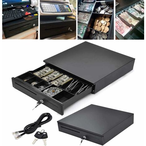 12V Heavy Duty Cash Till Drawer, Cash Register Drawer RJ11 Insert for ...