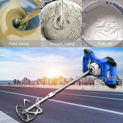 Variable Speed M14 6 Gear Paddle Mixing Drill 2600W Electric Plaster ...