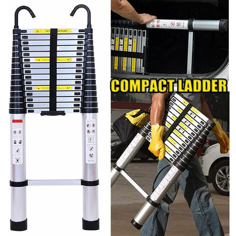 20FT Tall Telescoping Ladder Extension Collapsible Ladders Aluminum ...