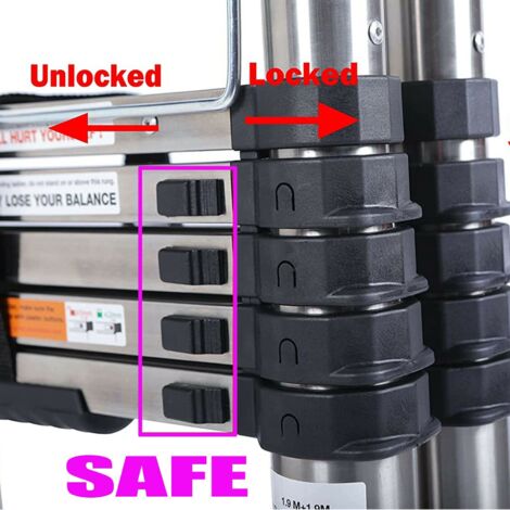 Telescopic Folding Ladder 5M Multi Purpose Collapsible Concertina Loft ...