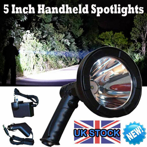 LED 3500W Rechargeable Spotlight Hunting Hand Held Torch Spot Light ...