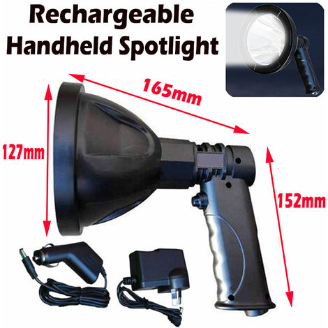 LED 3500W Rechargeable Spotlight Hunting Hand Held Torch Spot Light ...