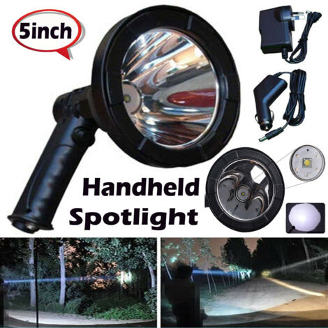LED Tracer Handheld Hunting Spot Light Lamp Dual Charger 350000 Lumens ...
