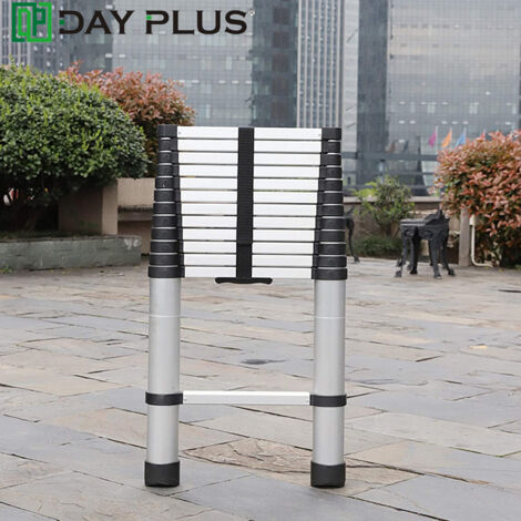3.8M 12.5FT Aluminum Telescoping Collapsible Roof Climbing Ladder for ...