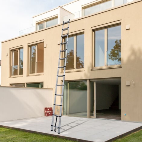 Telescopic Ladder 5M with Safety Hook Aluminum Loft Ladder 13 Step ...