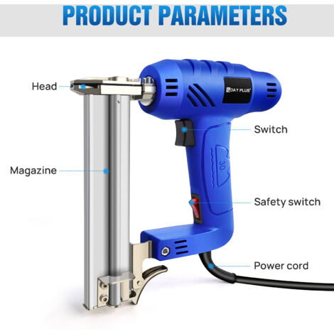 Nail Gun & Staple Gun 2in1 Electric Heavy Duty Stapler Nailer Home Work ...