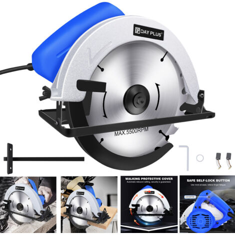 1650W Electric Circular Saw Heavy Duty Wood Cutting Power Tool with ...