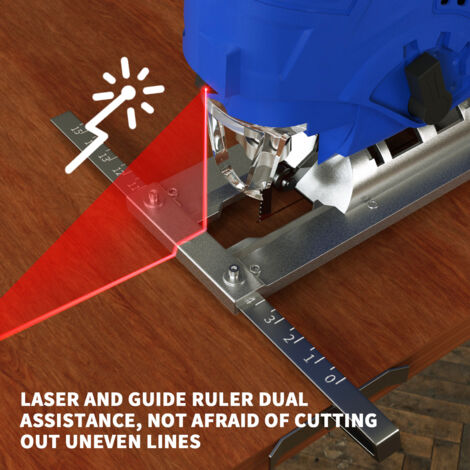 Electric Jigsaw Cutter 6 Speed Laser Guide 45° Pendulum Wood Metal Jig ...