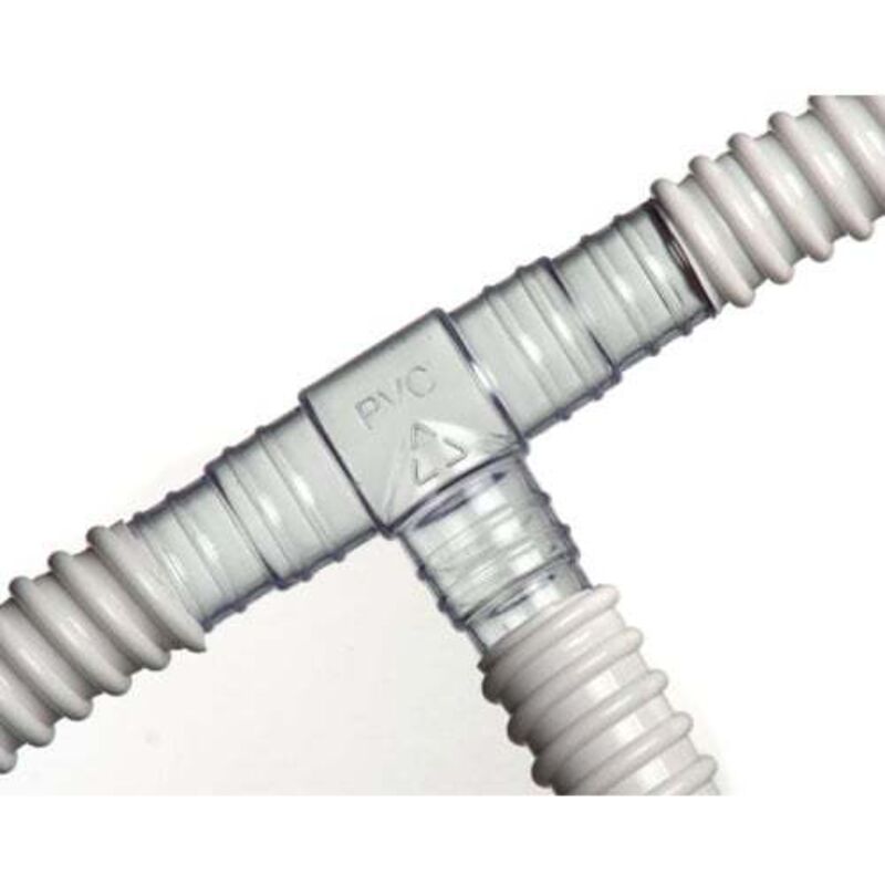 Té pour tube annelé