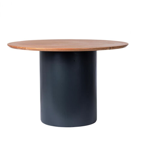 Table ronde contemporaine D115 4 places en acacia - SAJO
