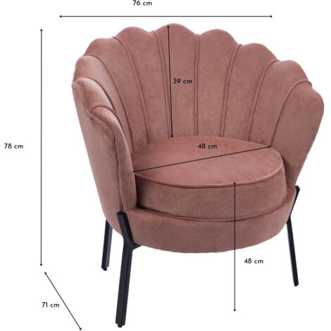 Fauteuil rose Madeline Amadeus assise confortable contre le mal de dos ...