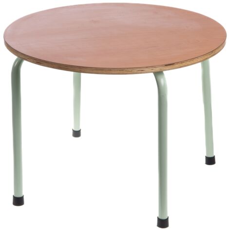 Table ronde enfant 60x60x45 cm en métal et bois