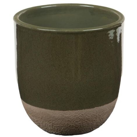 Amadeus - Cache pot Belga olive 15 cm