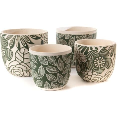 Amadeus - Cache pot Feuille vert