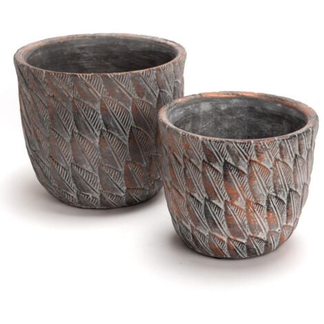 Amadeus - Cache pot feuille Campagne petit modèle