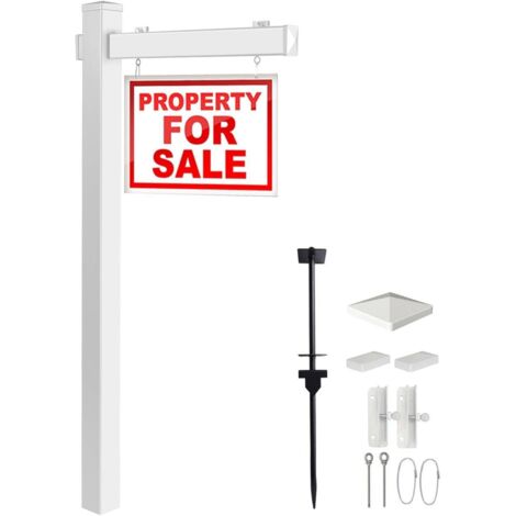 183 cm Real Estate Sign Post UPVC Realtor Yard Sign Post Garage Sale Signs