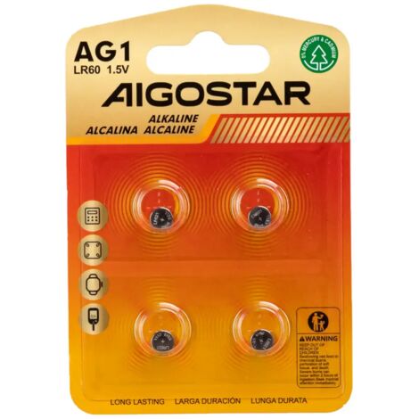 4 x pila batteria a bottone orologio lr621 ag1 364 1,55v