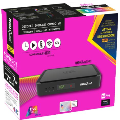 Digiquest Q80 4K Satellite, Terrestre 4K Ultra HD Noir