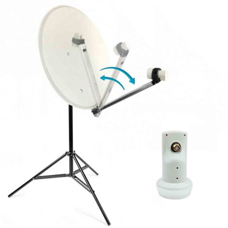 Pack Parabole satellite acier 65cm bras repliable + LNB Single HDSAT ...