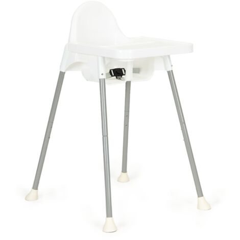 Hochstuhl - Fütterungsstuhl - 93x71x70cm - hoch-niedrig - weiß