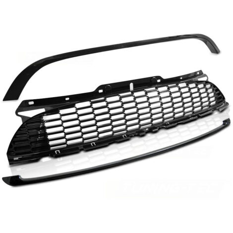 Grill MINI COOPER 10-14 R56/57/55 JCW STYLE SCHWARZGLÄNZEND