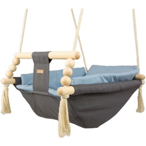 Babyschaukel - max. 20 kg - grau, hellblau