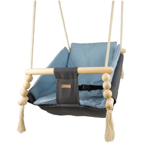 Babyschaukel - max. 20 kg - grau, hellblau