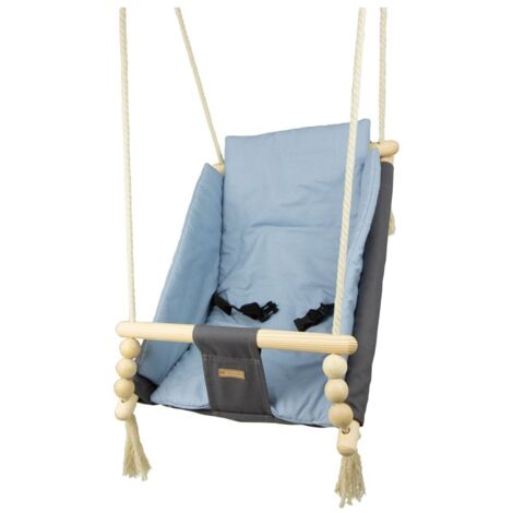 Babyschaukel - max. 20 kg - grau, hellblau