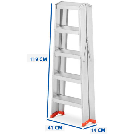 Scala - scala domestica - scala a gradini - doppio lato - 2x 5 gradini
