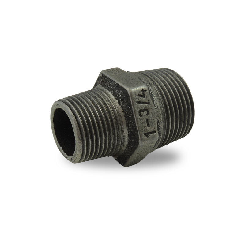 MAMELON REDUCTION EN FONTE MALEABLE NOIR MALE/MALE 2X1/2